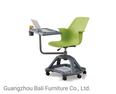 China OEM/ODM PP Plastic Office Table And Chairs With Writing Pad for sale