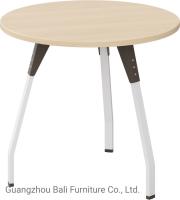 China Small Round Office Discussion Table Modern E1 Grade Panel Wooden for sale