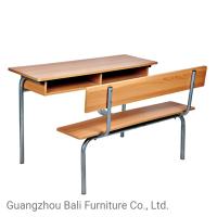 China Wooden Classroom Table Chair Set For Study Students PVC Cover Edge for sale