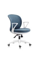 China White Ergonomic Swivel Office Chair Mesh Fabric Swivel Computer Chair for sale