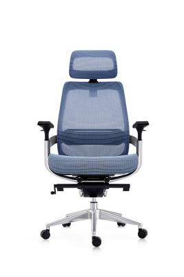 China Executive Mesh Swivel Office Chair With Lumar Support And Footrest for sale