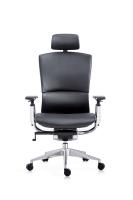 China 60mm Nylon Castor Leather Office Swivel Chair 68*64*114 With Lift Armrest for sale