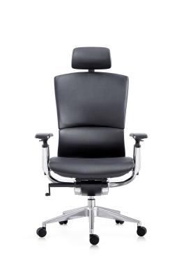 China 60mm Nylon Castor Leather Office Swivel Chair 68*64*114 With Lift Armrest for sale
