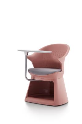 China Modern PP Training Chairs with Rotatary Solid Wood Writing Pad Used In School Training Room for sale