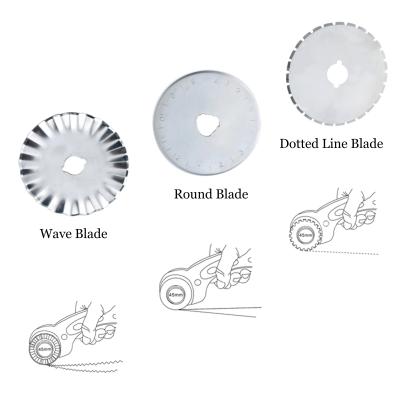 China Rollerring 45mm Rotary Fabric Cutter Blade 5 Pieces Fit For Olfa Alfa Rotary Cutter for sale