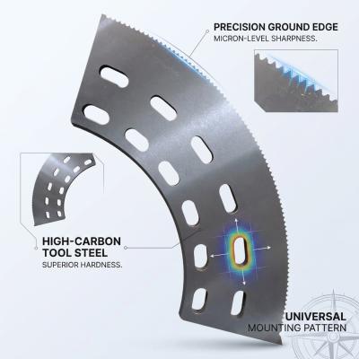 China Mirror Polished HRC 60-64 Anti-Delamination Slotter Cutting Blade for Corrugated Carton Slotter Machine for sale
