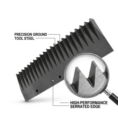 China Tungsten Carbide Tipped Zigzag Film Cutting Knife with M2 High Speed Steel Body Customized Per Drawing for Snack Food Packaging for sale