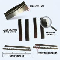 China Food Grade SUS420J2 Zigzag Film Cutting Knife with HRC 50-55 Hardness and Corrosion Resistance for Packaging Machines for sale