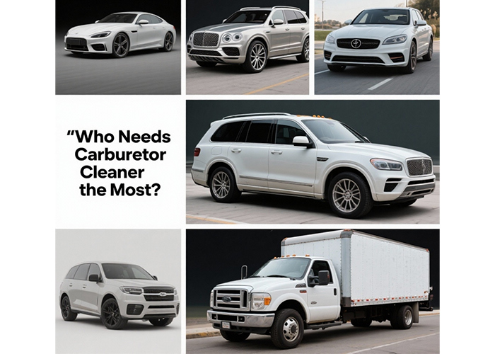 Sedans, SUVs, minivans, GT luxury travel sports cars, pickup trucks, trucks, vans who need carburetor cleaner