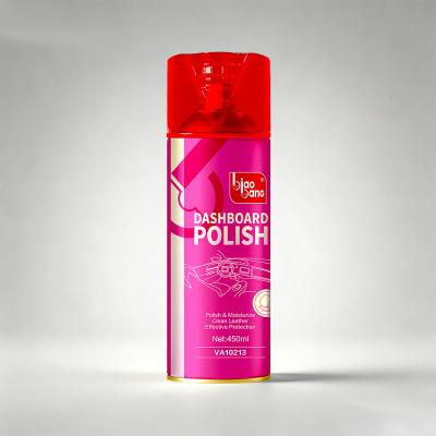 China 450ml Dashboard Polish and Leather Care Spray with Anti-Static and UV Protection for Car and Home Surfaces for sale