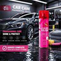 China 450ml Dashboard Polish and Leather Care Spray with Anti-Static and UV Protection for Car and Home Surfaces for sale