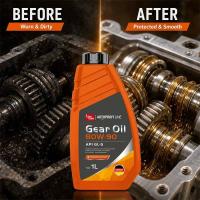 China API GL-5 80W-90 Fully Synthetic Gear Oil for Heavy Duty Vehicles and Commercial Applications for sale