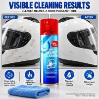 China 450ml No-Rinse Motorcycle Helmet Foam Cleaner with Odor Control for Easy Wipe Cleaning for sale