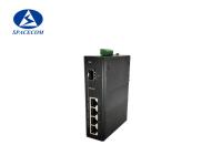 China Industrial Media Converter 4x10/100Base-TX 1x100Base-X SFP 9-56V DC for sale
