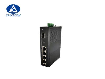 China Industrial Media Converter 4x10/100Base-TX 1x100Base-X SFP 9-56V DC for sale