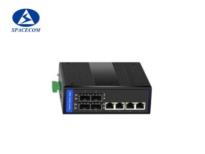 China Gigabit Industrial 802.3az PoE Switch 8 Port 4xPoE 48-56V DC DIN Rail for sale