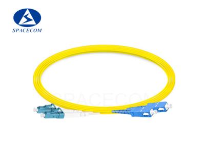 China LC SC Fiber Optics Cables , UPC Single Mode Duplex Patch Cord SM 9/125um for sale