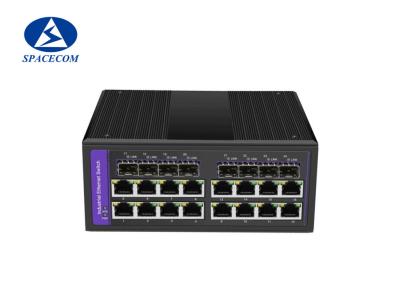 China Gigabit Industrial PoE Switch 16 Ports 10/100/1000Base-T 8 SFP 30W Per Port for sale