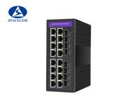 China Gigabit Industrial Managed Switch 16 Port 10/100/1000Base T 8 SFP Slots 9 56V DC for sale