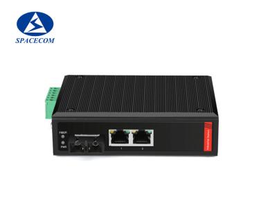 China Gigabit PoE Industrial Media Converter 2x10/100/1000Base-TX 1x1000Base-X SFP 30W for sale