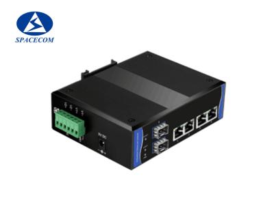 China Gigabit DIN Rail PoE Switch 4 Port 10/100/1000Base-T 2 Port SFP 30W for sale