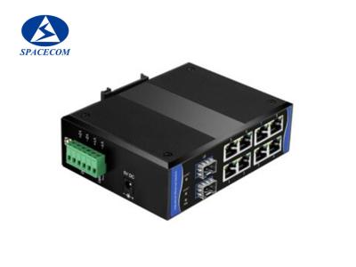 China Gigabit Industrial Switch 8x10/100Base-T 2x1000Base-X SFP -40 to 75C for sale