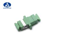 China SC APC Single Fiber Optic Adapter with Flange and Shutter SM Low Insertion Loss 0.2dB for sale