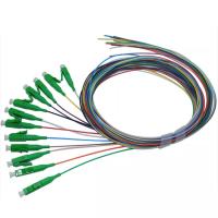 China 12 Fiber Single Mode LC APC Pigtail 9125 0.9mm Diameter Low Insertion Loss for sale