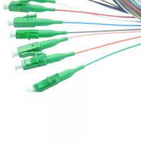 China 12 Fiber Single Mode LC APC Pigtail 9125 0.9mm Diameter Low Insertion Loss for sale