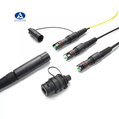 China IP67 Waterproof Fiber Optic Connector , Singlemode FTTA Pigtail Jumper Wire for sale