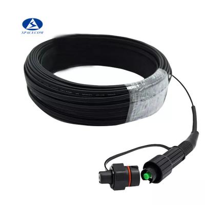 China IP65 Waterproof Fiber Optic Patch Cord LC/UPC to LC/UPC Outdoor 2 Core 4.8mm for sale