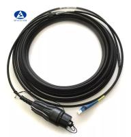 China IP65 Waterproof Fiber Optic Patch Cord LC/UPC to LC/UPC Outdoor 2 Core 4.8mm for sale
