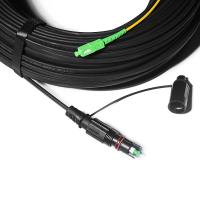 China IP65 Waterproof Fiber Optic Patch Cord LC/UPC to LC/UPC Outdoor 2 Core 4.8mm for sale