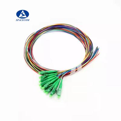 China 12 Fiber Single Mode LC APC Pigtail 9125 0.9mm Diameter Low Insertion Loss for sale