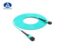 China OM4 Mtp Mpo Patch Cord 8-12 core fiber for High Density optical laser for sale