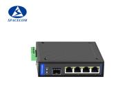China Gigabit Industrial PoE Switch 4x10/100/1000Base-T 1x1000Base-X SFP 9-56V DC for sale