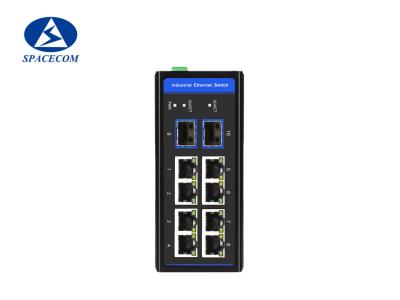China Gigabit POE Industrial Switch 8 Port 10/100/1000Base-T 2 SFP 30W 9-56VDC for sale