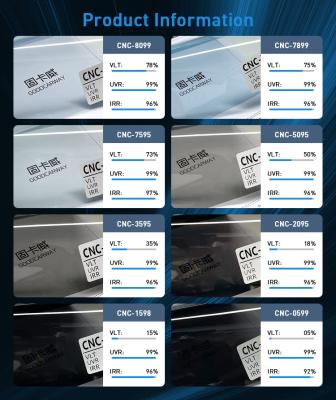 China 18% VLT privacy car window film Dark 99% UVR 96% IRR Auto Privacy Protection Film for sale