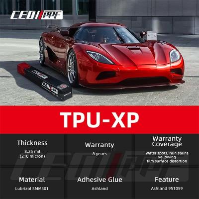China 210 Micron TPU XP 8.5mil Auto Paint Protection Film Heat Repairing PPF for sale