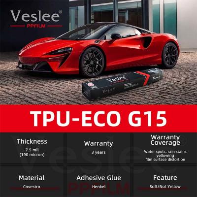 China TPU-ECO G 6.5/7.5/8.5mil Paint Protection Film Anti-Yellowing Hydrophilic Clear PPF for sale