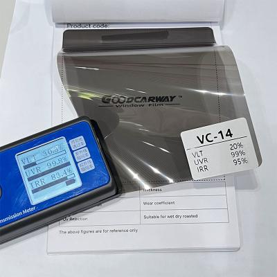 China 18% VLT Sputter Tint 99% UVR 96% IRR Dark Metallic Solar Privacy Film uv window film for car for sale