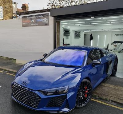China 70% VLT Blue Reflective Chameleon Car Window Film 2mil PET for sale