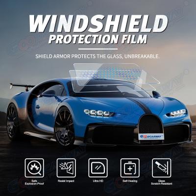 China 7mil KPU Windshield PPF Anti-Crack Weather-Resistant Clear Automotive Glass Film for sale