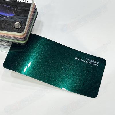 China Metal Sand Green TPU Color PPF Metallic Gloss Paint Protection Film for sale