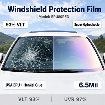 China EPU80RED Tinted PPF Paint Protection Film 6.5 Mil VLT 93% Red Color Film for sale