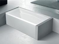 China Acrylic White Skirt Bathtub Without Drainer High Gloss JND-EC1584 for sale