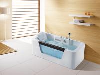 China LED Light Acrylic Massage Bathtub Sanitary Grade M1781-D 1700×800×600mm for sale