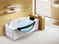 China White Whirlpool Acrylic Massage Bathtub M1792-D-L Fade Resistant for sale