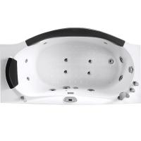 China White Whirlpool Acrylic Massage Bathtub M1792-D-L Fade Resistant for sale