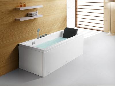 China 3C Certificate Acrylic Massage Bathtub DE001 High Gloss With Coloful LED Light for sale
